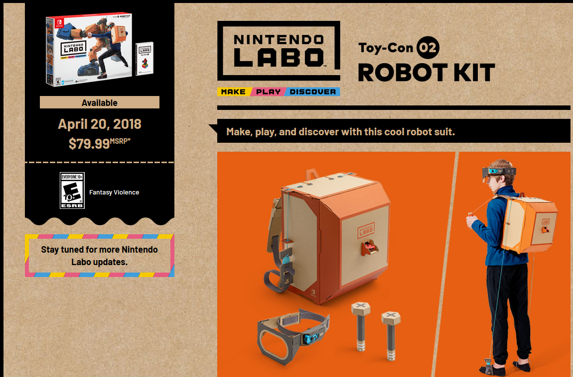 Nintendo представила детский картонный конструктор Labo, из которого ...