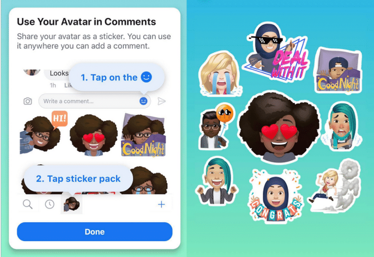 Facebook представил Avatars – аналог Bitmoji от Snapchat