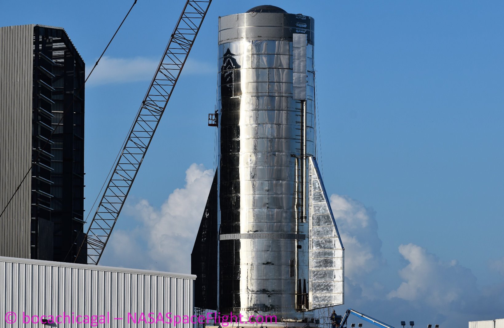 Сборка тестовой версии корабля Starship (Mk1) выходит на финишную прямую