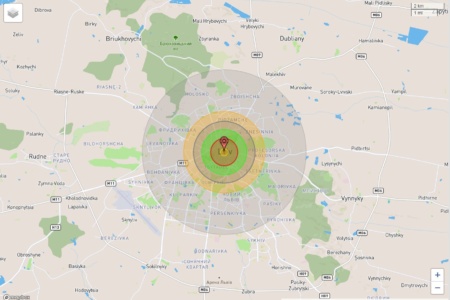 NukeMap — симулятор ядерного взрыва, позволяющий оценить масштаб ...