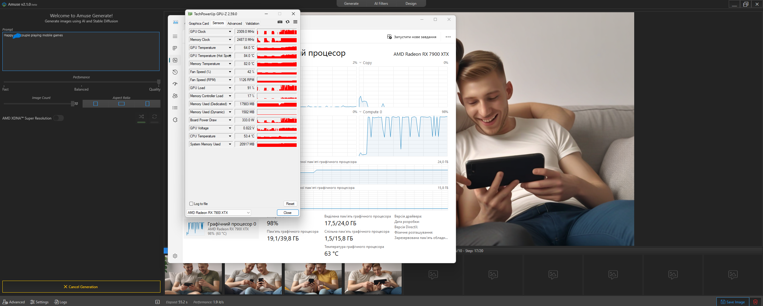 Test local AI with AMD Radeon Amuse + LM Studio, or neural networks ...