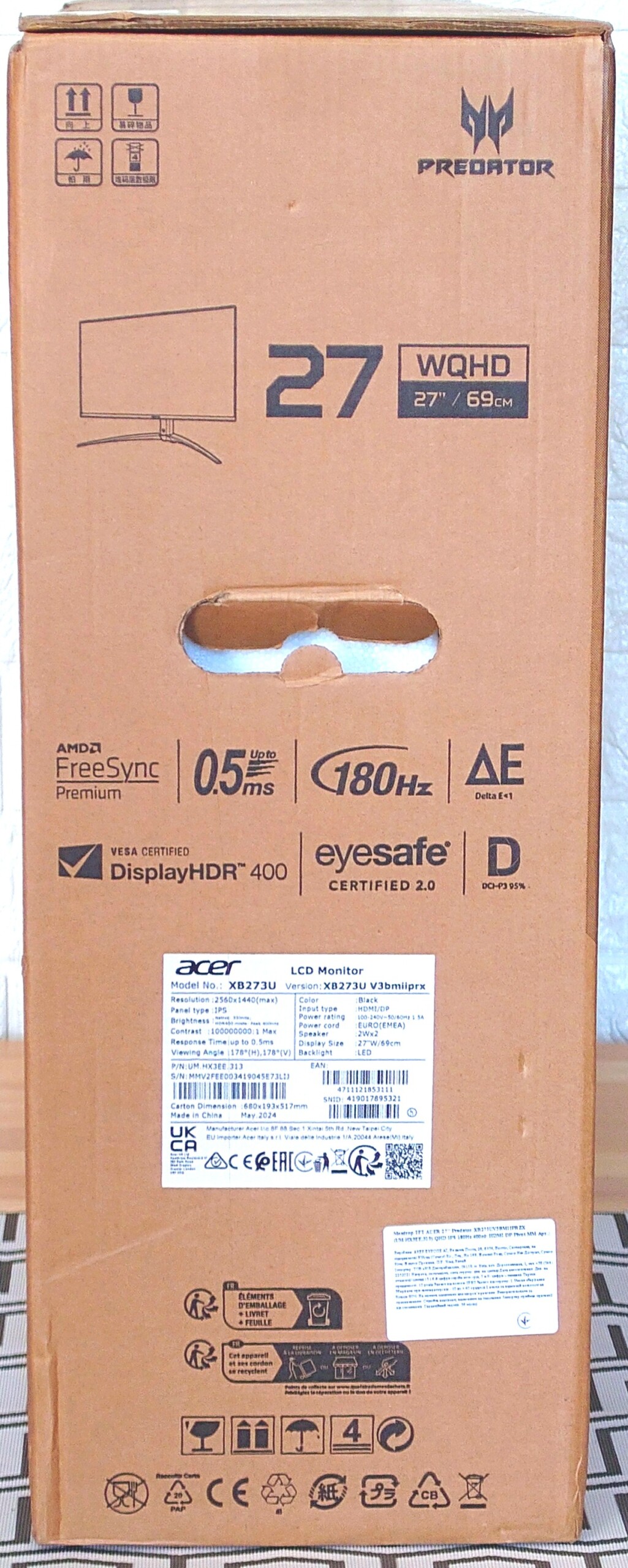 Acer Predator XB273U V3bmiiprx monitor review: a balance between Quad ...