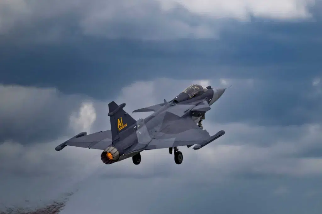 World's first: Gripen E fighter jet under AI control tested in combat ...