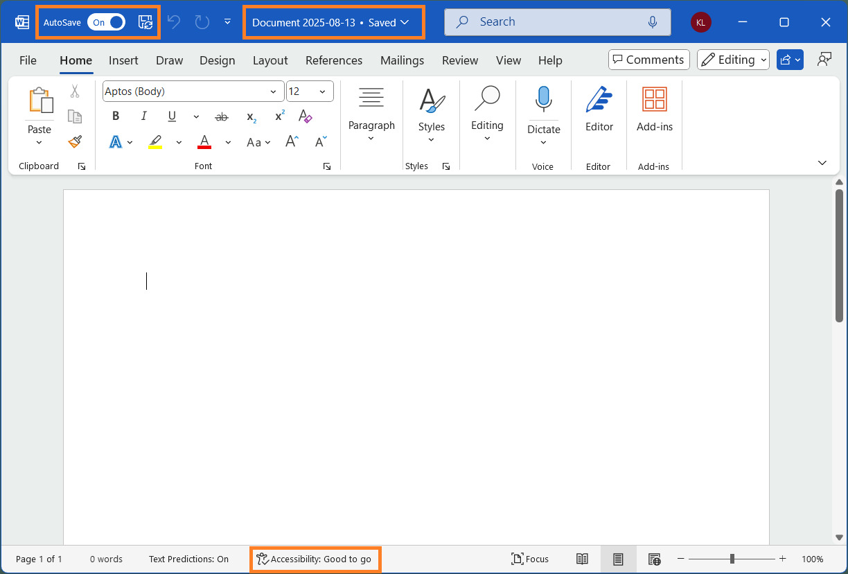 New Microsoft Word documents will be automatically saved to the cloud